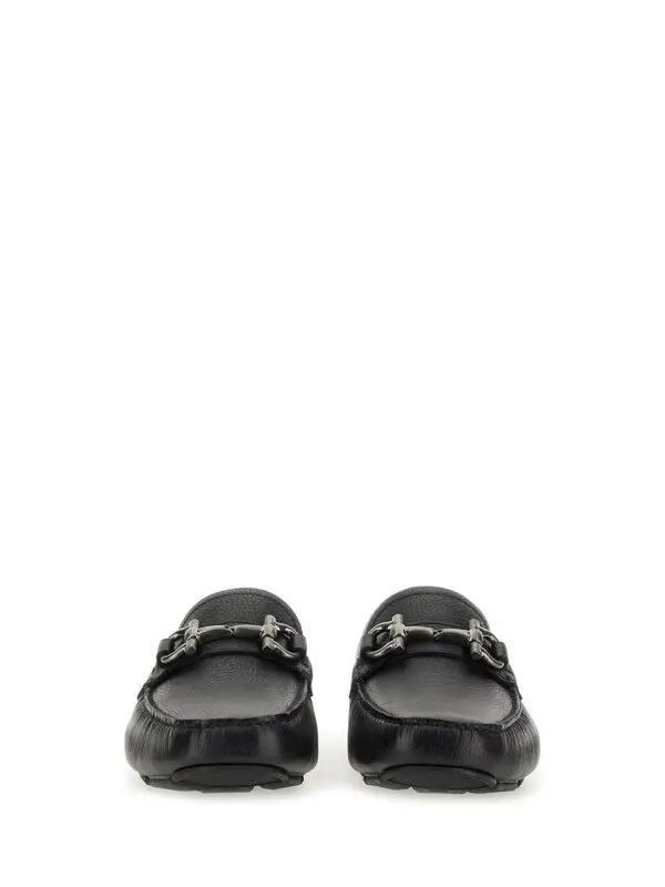 FERRAGAMO Gancini Moccasins - Black