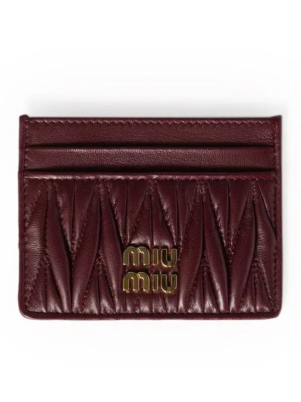 Miu Miu Nappa Matelasse Card Holder - Multicolor