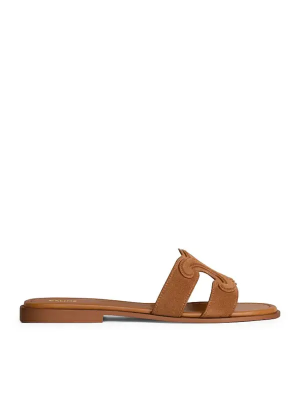 Celine Triomphe Suede Mule - Multicolor