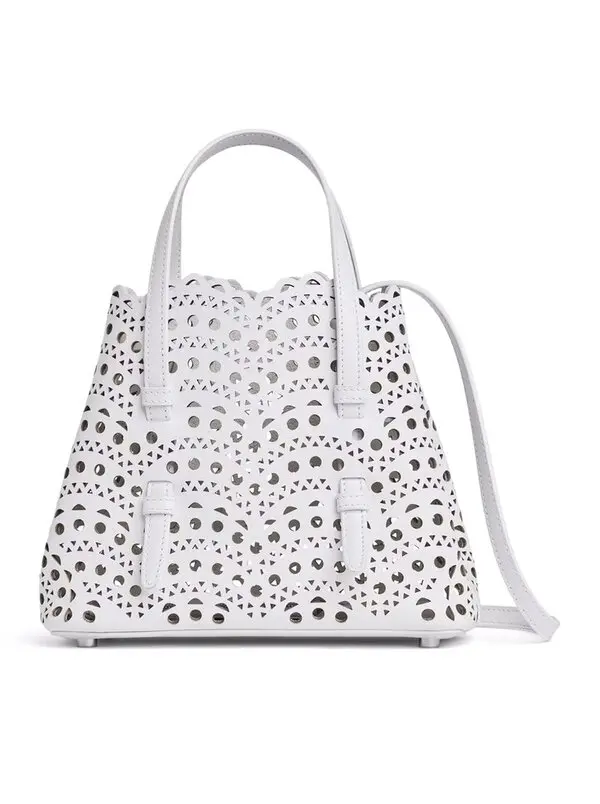 Alaïa Mina 20 Leather Bag - White