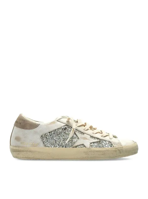 GOLDEN GOOSE Super-star Sneakers With Glitter Details - Multicolor