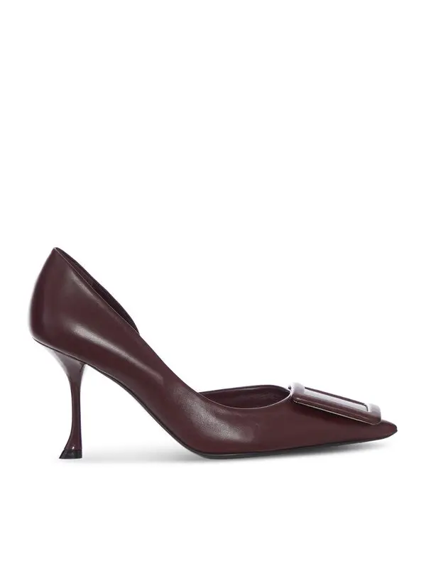 ROGER VIVIER Leather Décolleté With Tone-on-tone Buckle - Multicolor