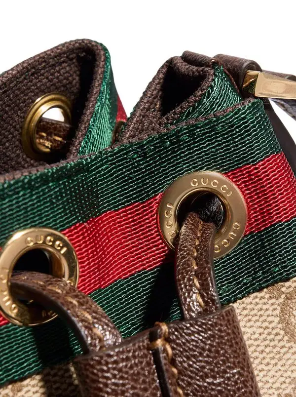 Gucci Mini Bucket Bag With Web Ribbon