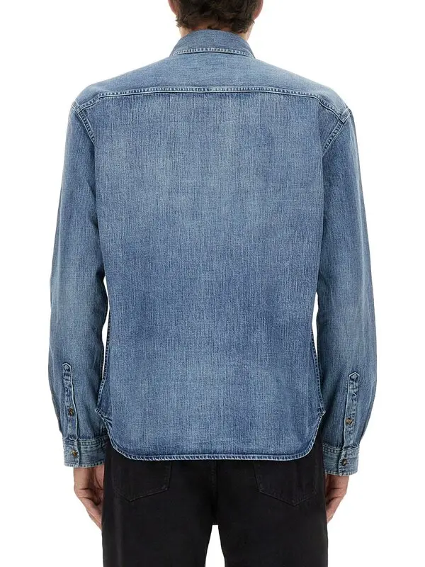 Saint Laurent Denim Cassandre Shirt