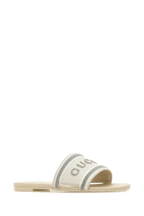 Gucci Canvas Slip-on Slippers