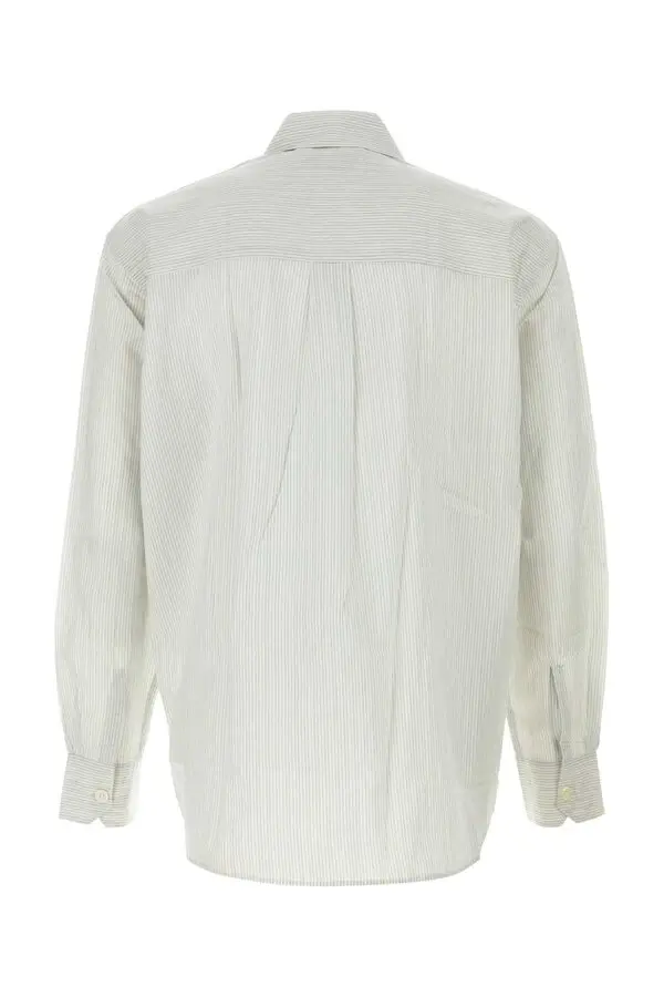 Our Legacy Embroidered Cotton Blend Oversize Shirt