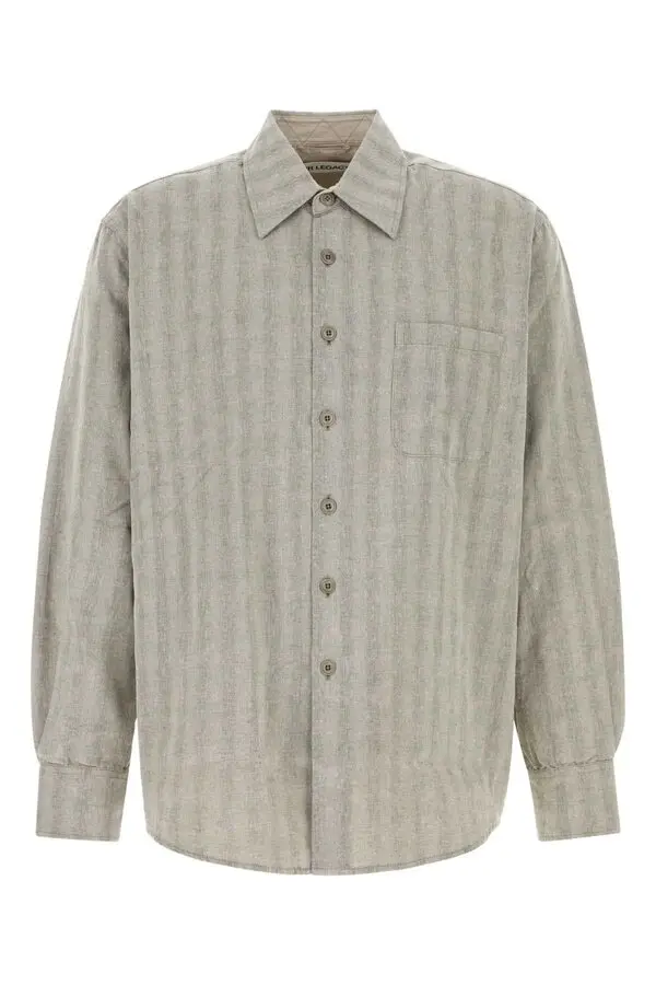 Our Legacy Embroidered Cotton Blend Oversize Shirt - Multicolor