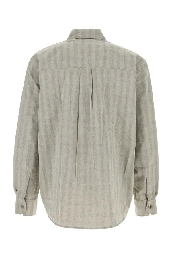 Our Legacy Embroidered Cotton Blend Oversize Shirt