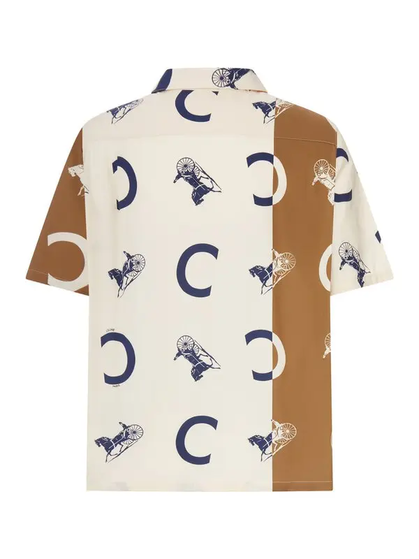 Celine Printed Silk Bowling Shirt - Multicolor