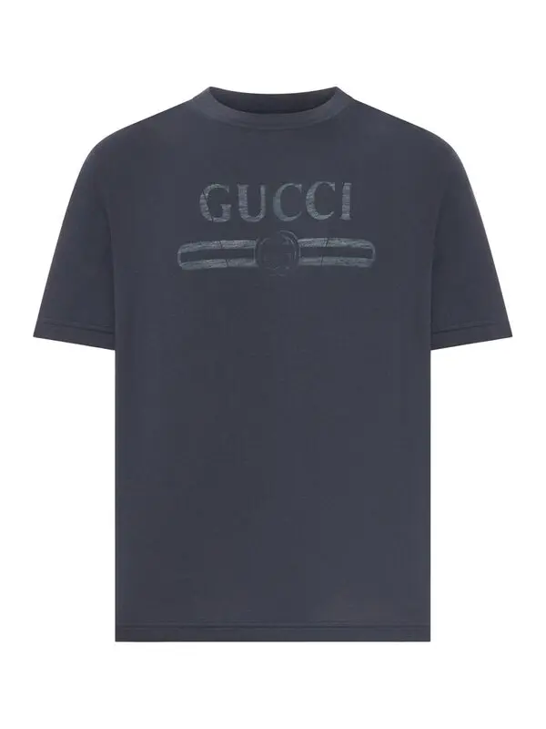 Gucci Cotton Jersey T-shirt With Devoré Detail - Multicolor