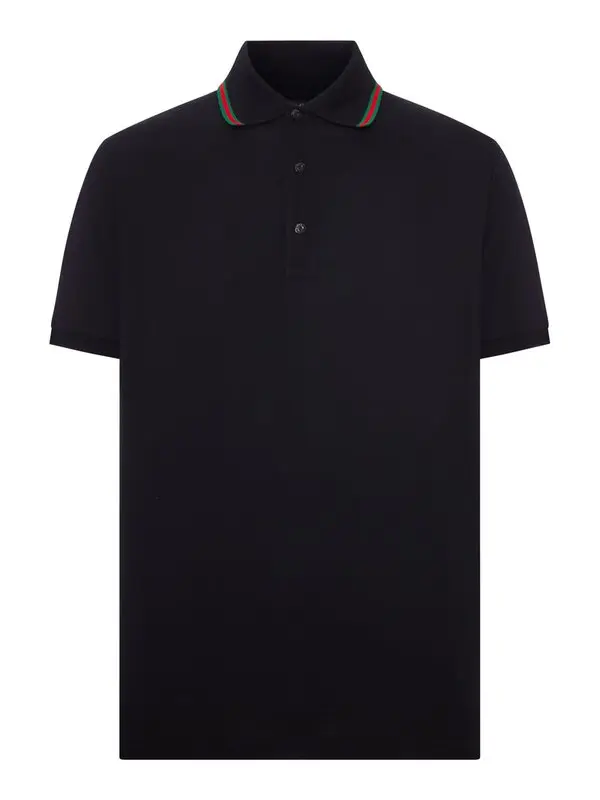 Gucci Cotton Piqué Jersey Polo - Black