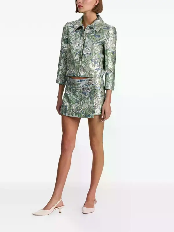 Alice + Olivia Floral Jacquard Somers Skort