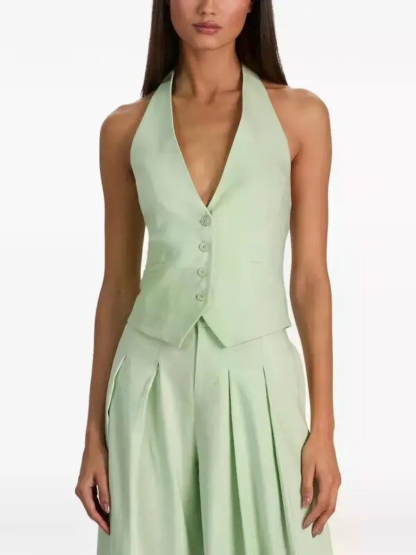 Alice + Olivia Erica Halterneck Waistcoat