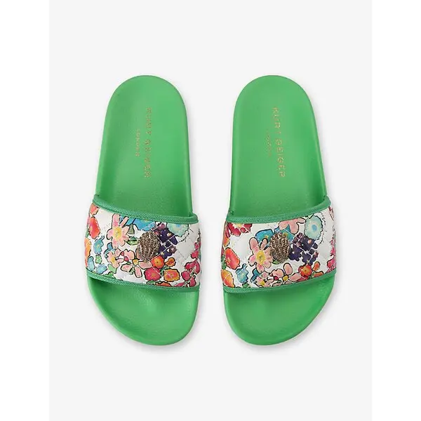 Kurt Geiger Meena Eagle Leather Slides