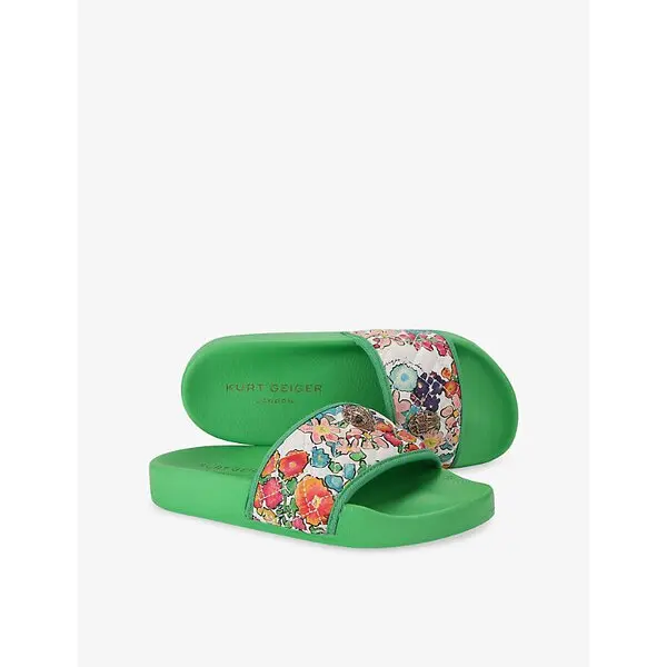 Kurt Geiger Meena Eagle Leather Slides
