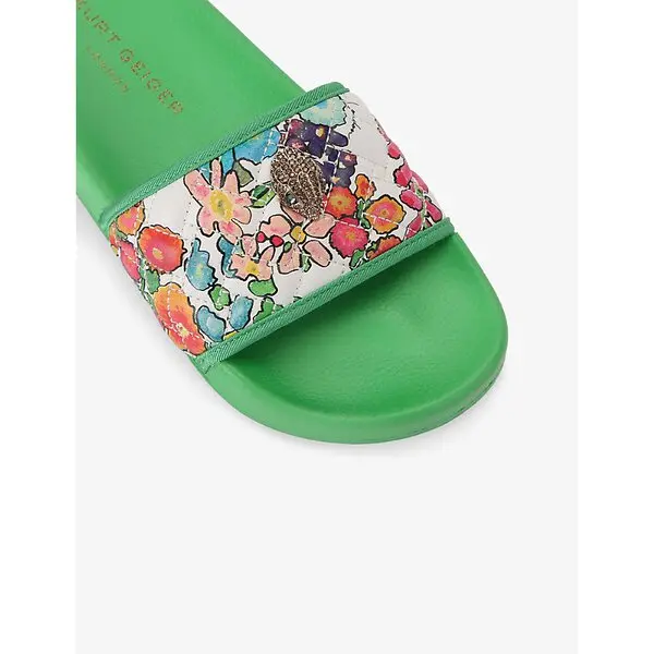 Kurt Geiger Meena Eagle Leather Slides