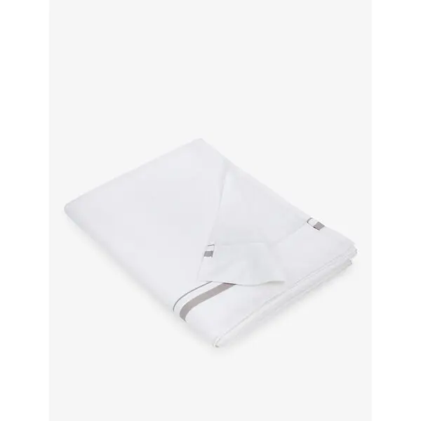 THE WHITE COMPANY Cavendish Emperor Flat Sheet 320x290cm - White/mink
