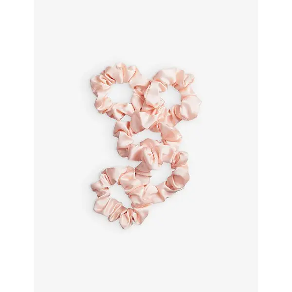 KITSCH Set Of Five Satin Sleep Scrunchies