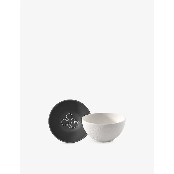 VILLEROY & BOCH Manufacture Mickey Mouse Set Of Two Porcelain Cereal Bowls - One-color