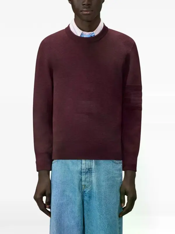 Thom Browne 4-bar Ottoman Milano Stitch Sweater