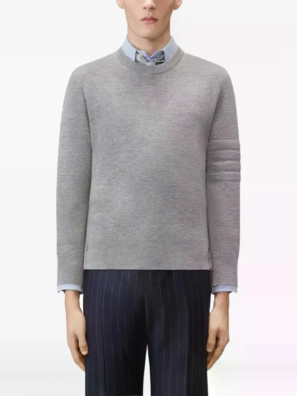 Thom Browne 4-bar Ottoman Milano Stitch Sweater