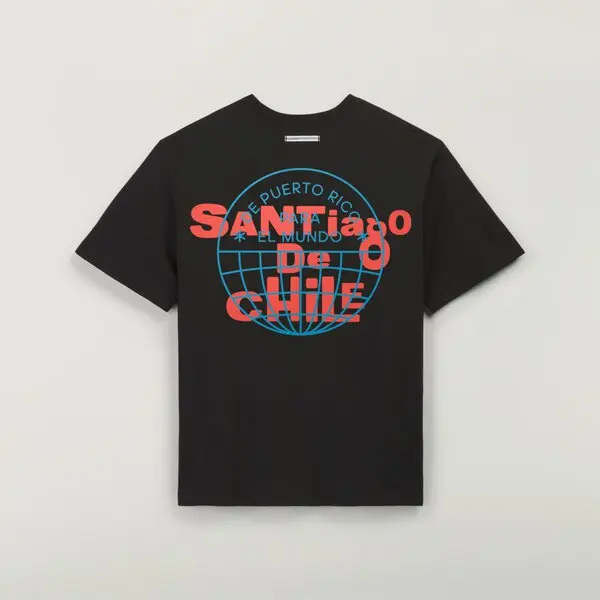 Adidas Dtmf Bad Bunny Santiago De Chile Heavyweight Merch Tee - Black
