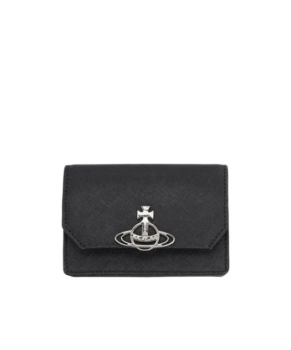 VIVIENNE WESTWOOD Orb Plaque Wallet - Black