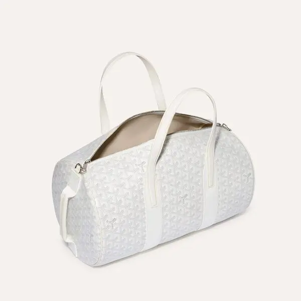 Goyard Barrel 40 Sports Bag - White