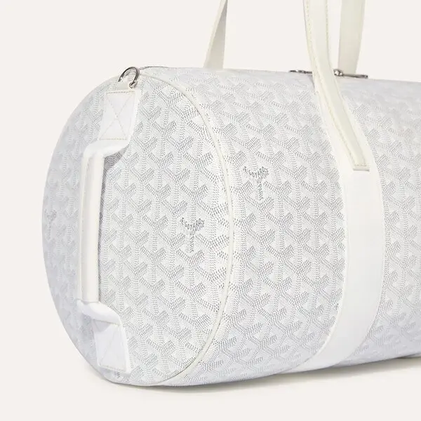 Goyard Barrel 40 Sports Bag - White