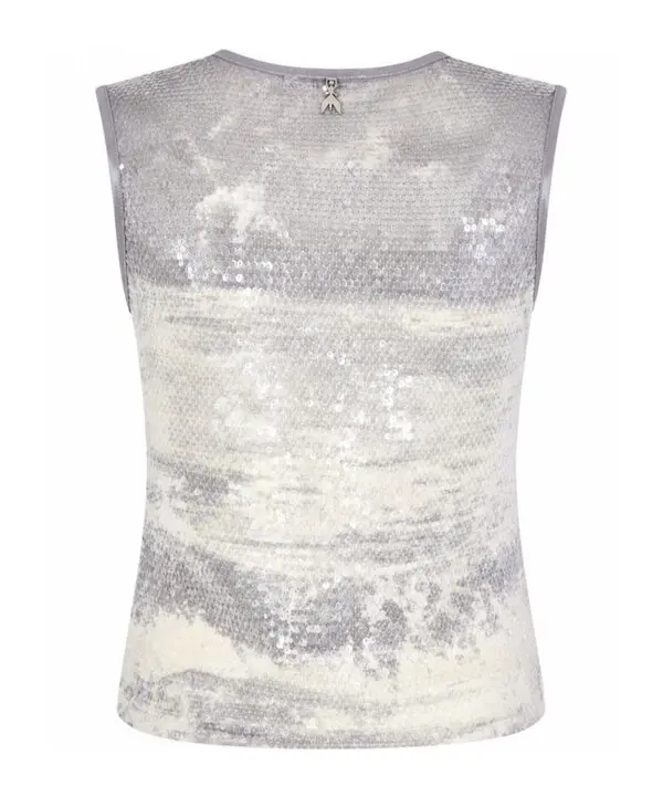 Patrizia Pepe Sleeveless Sequinned Knitted Top