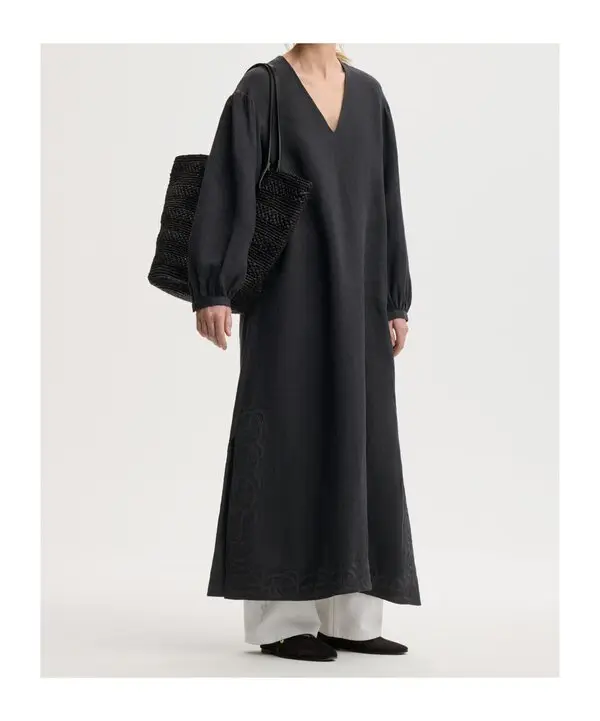 BY MALENE BIRGER Louise Linen Maxi Dress - Black