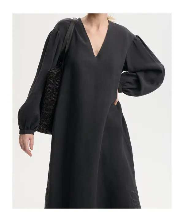 BY MALENE BIRGER Louise Linen Maxi Dress - Black