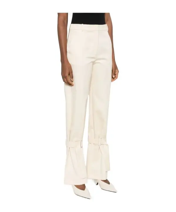 Patrizia Pepe Cotton Trousers With Adjustable Straps