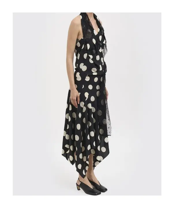 Junya Watanabe Polka Dot Halter Neck Dress