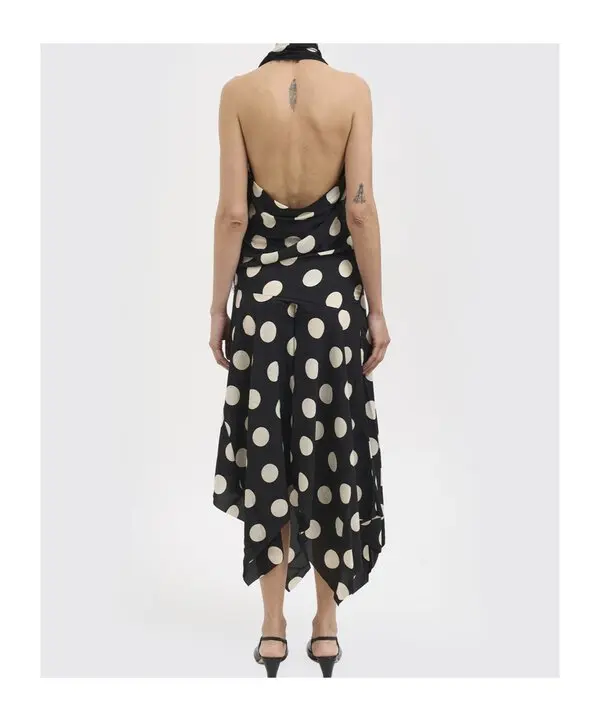 Junya Watanabe Polka Dot Halter Neck Dress