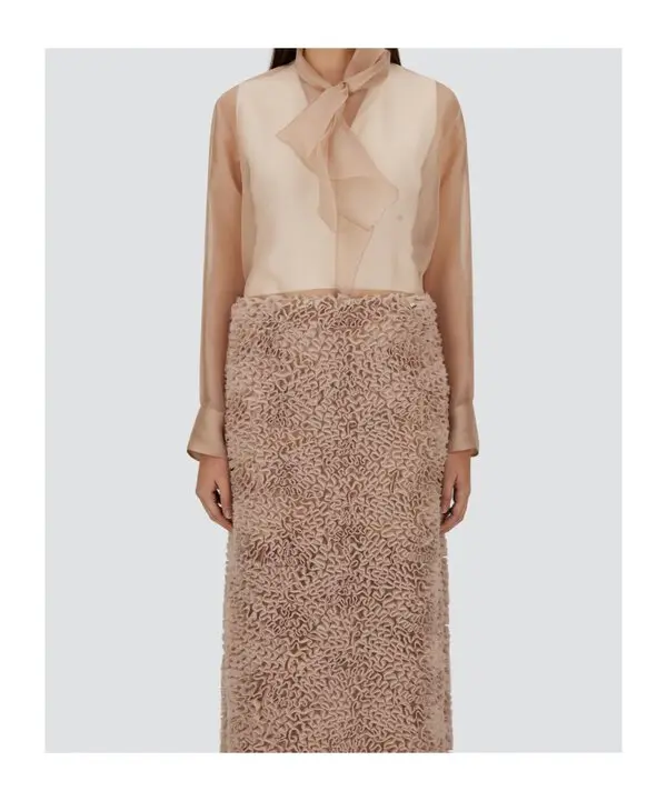 Herno Sheer Bow-neck Shirt