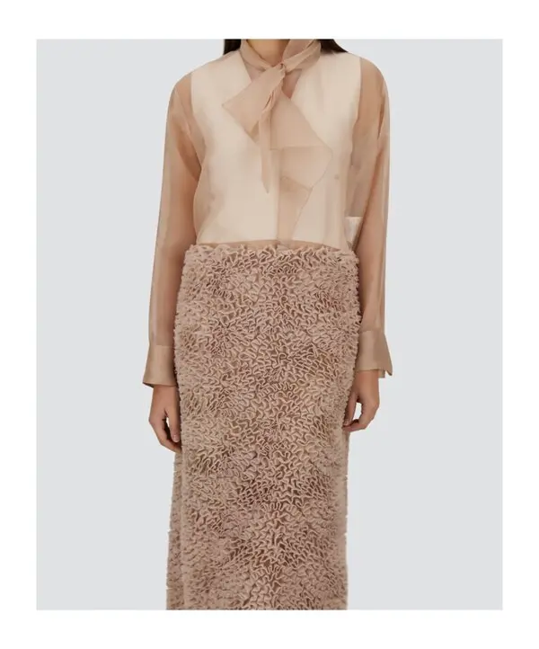 Herno Sheer Bow-neck Shirt