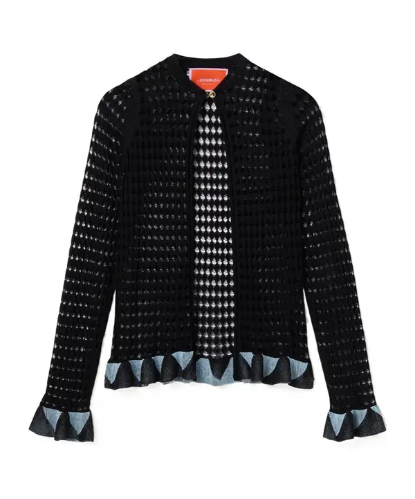 La DoubleJ Long-sleeved Knitted Cardigan - Black