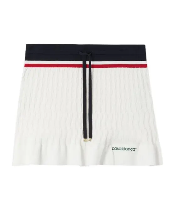 Casablanca Textured Trim Knitted Skirt - No