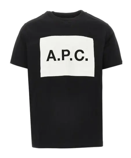 A.p.c. Logo-detail Crewneck T-shirt - Black