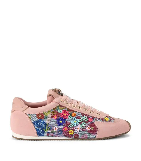 Kurt Geiger Embellished Floral Lace-up Sneakers