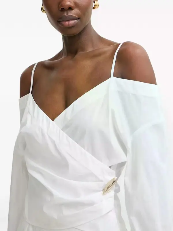 SIMONA CORSELLINI Off-shoulder Wrap Blouse