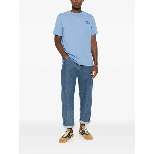 A.p.c. Jersey Logo T-shirt - Blue
