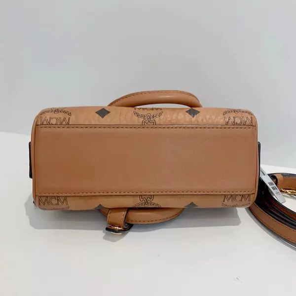 Mcm Monogram Leather Mini Duffle Bag