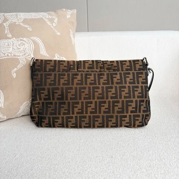 Fendi Monogram Leather Shoulder Bag