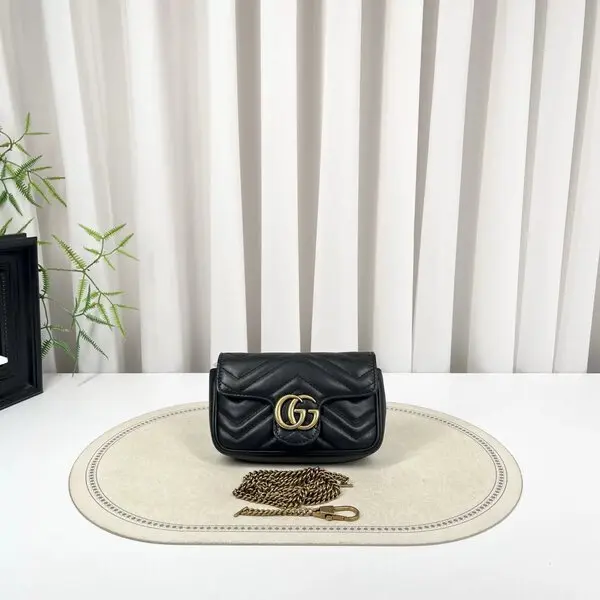 Gucci Quilted Leather Gg Marmont Mini Bag - Multicolor