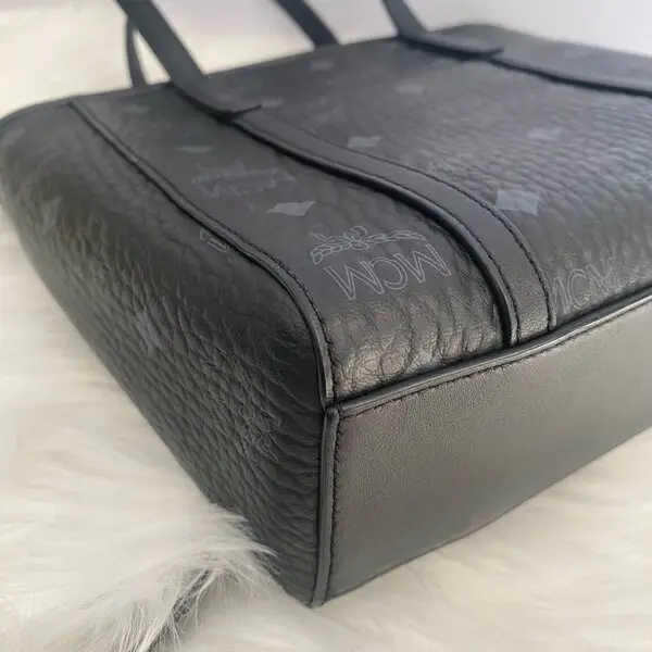 Mcm Leather Monogram Tote Bag