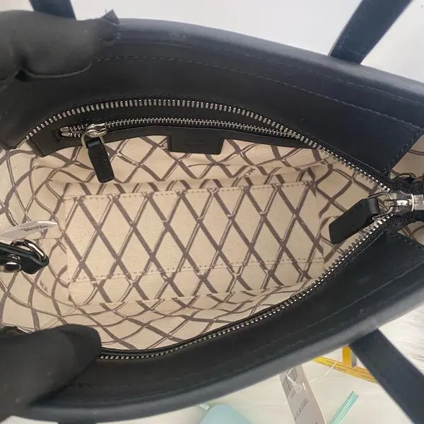 Mcm Leather Monogram Tote Bag