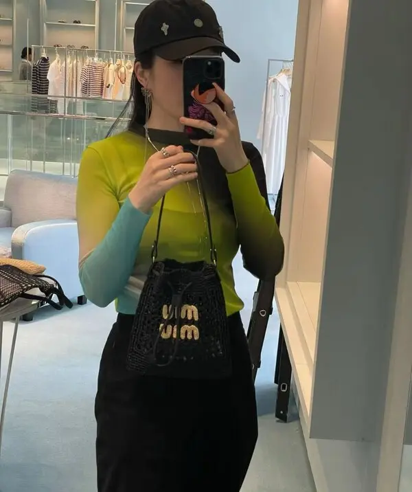 Miu Miu Woven Bucket Bag
