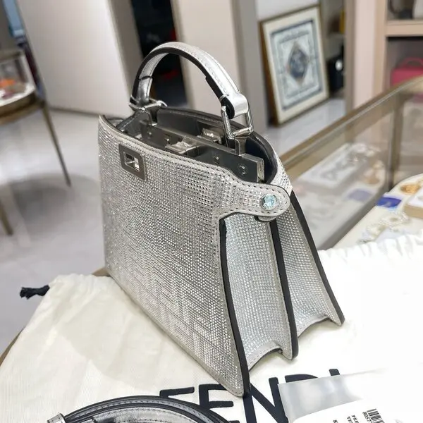 Fendi Crystal Embellished Baguette Bag